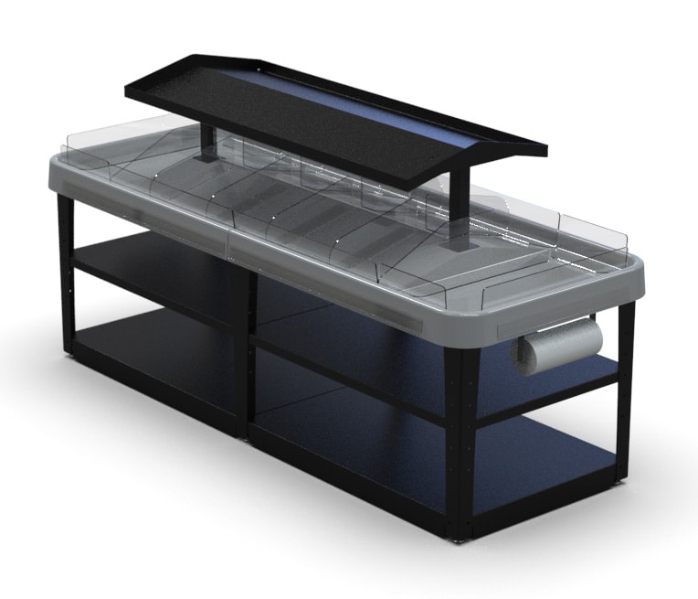 Produce Island Table: Modular Produce Display Tables