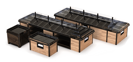 Supermarket & Grocery Store Produce Displays For Sale: Retail Produce ...