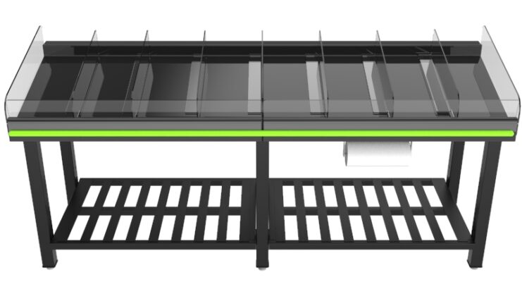 Produce Wall Table: Modular Produce Display Tables